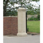 GPD Doric Gate Pillar with FN7 Acanthus Ball and Base | Acanthus Cast Stone