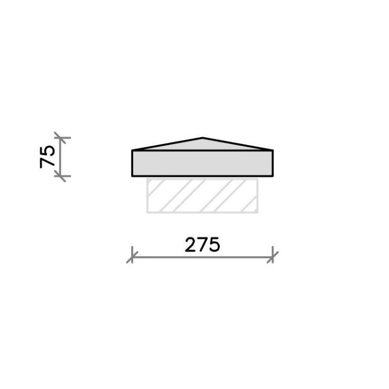 One Brick Plain Apex Pier Cap | Acanthus Cast Stone