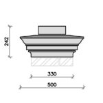 One & Half Brick Pier Caps | Cast Stone Pier Caps | Acanthus