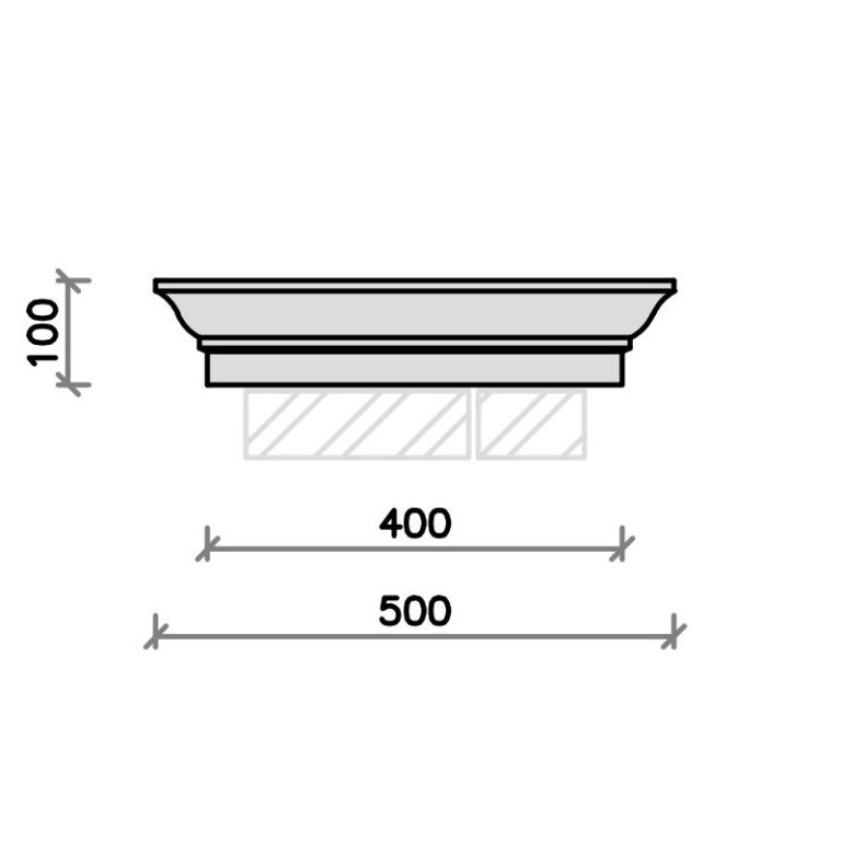 PC1524 Moulded Flat Top Pier Cap | Acanthus Cast Stone