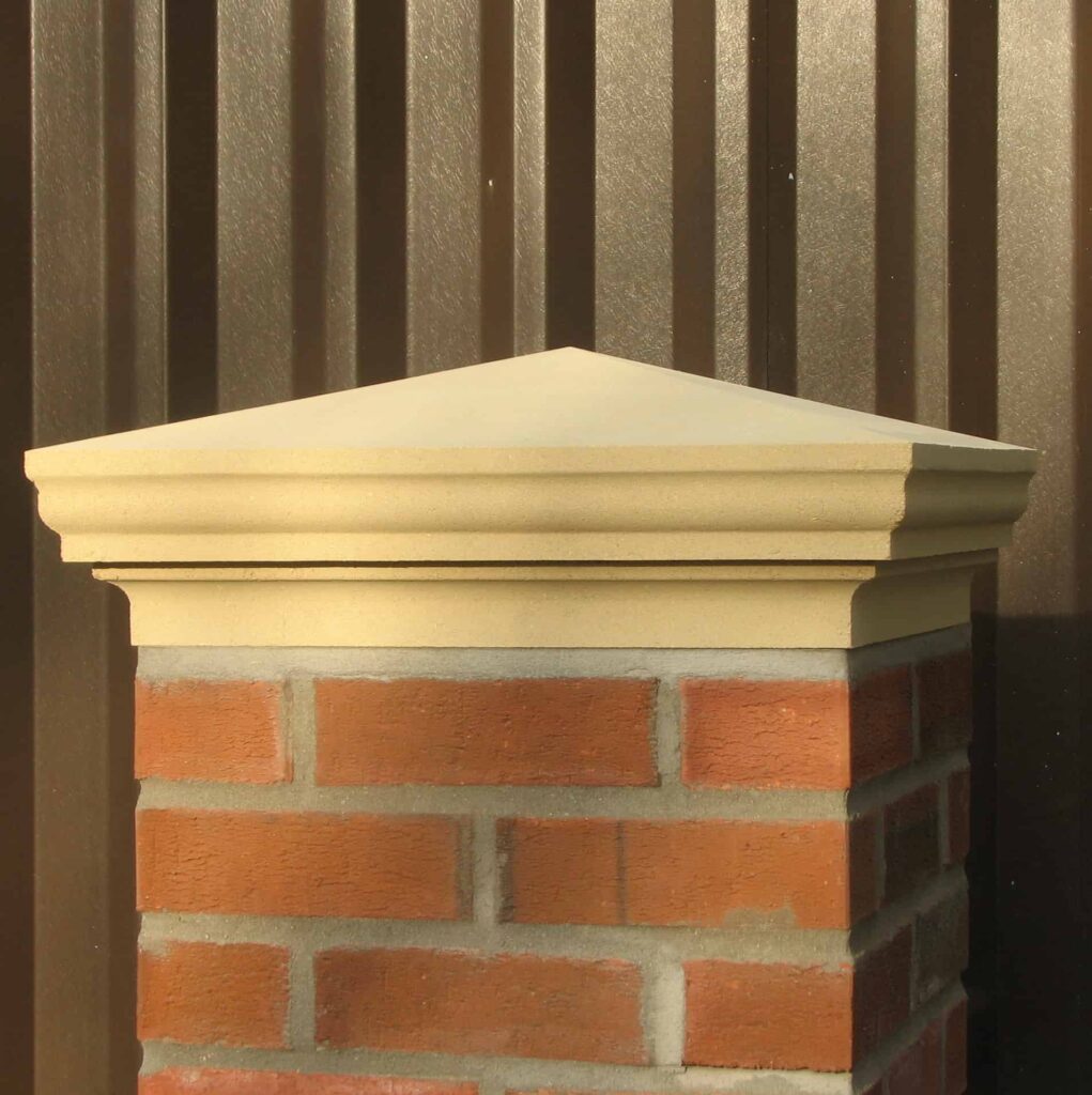 PC2011 Moulded Apex Plus Flush Base Pier Cap | Acanthus Cast Stone