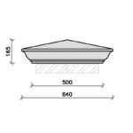 CS18 Moulded Apex Coping Stone | Acanthus Cast Stone