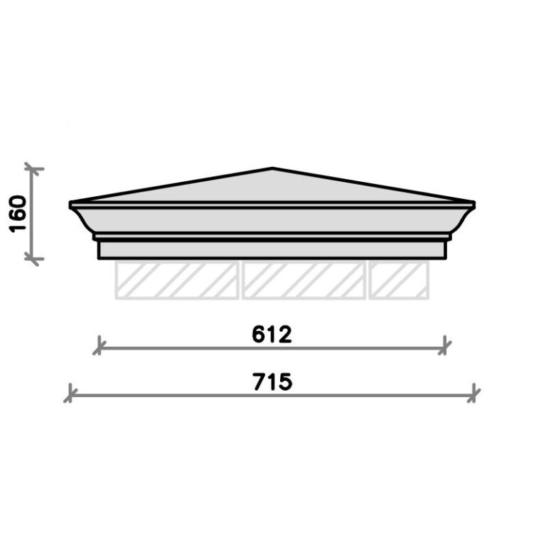 Two & Half Brick Pier Caps | Cast Stone Pier Caps | Acanthus