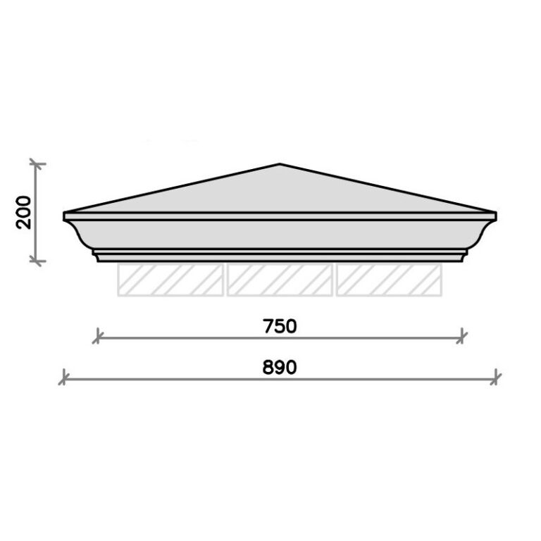 Three Brick Pier Caps | Cast Stone Pier Caps | Acanthus