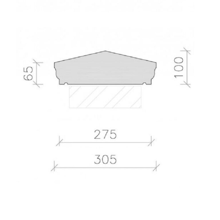 CS14A Moulded Apex Coping Stone for Rendered Walls | Acanthus Cast Stone