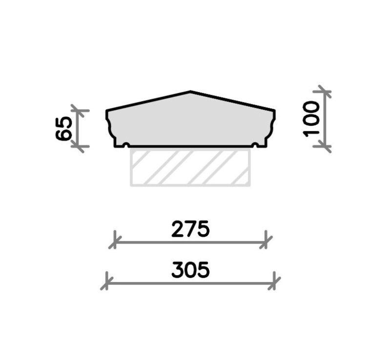 CS14 Moulded Apex Coping Stone | Acanthus Cast Stone