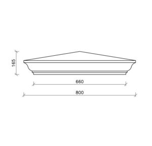 PC2530-IMP Moulded Apex Pier Cap | Acanthus Cast Stone
