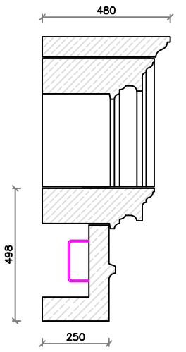 Cast Stone Open Pediment Tuscan Portico | Acanthus Cast Stone