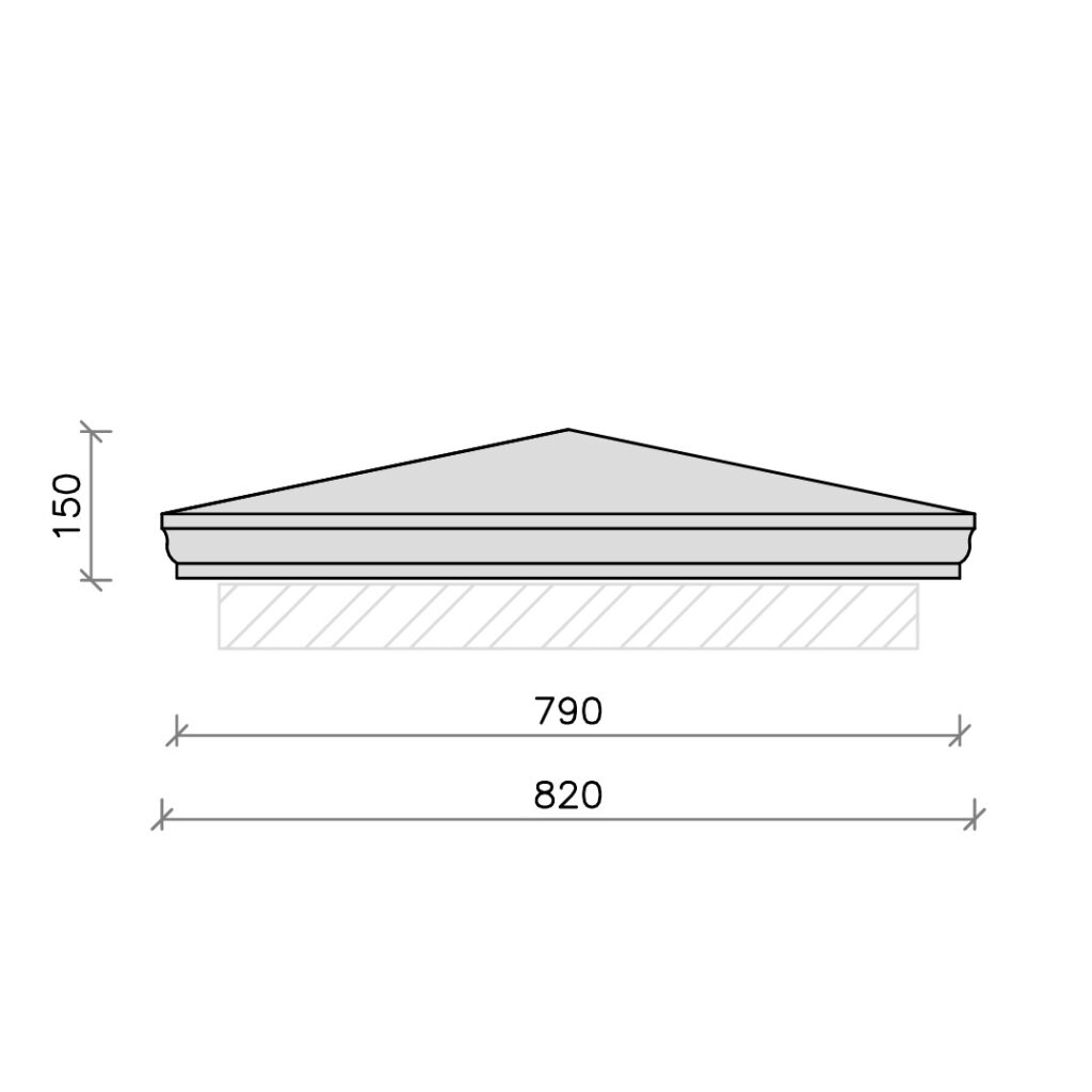 PC3010A Moulded Apex Pier Cap | Acanthus Cast Stone